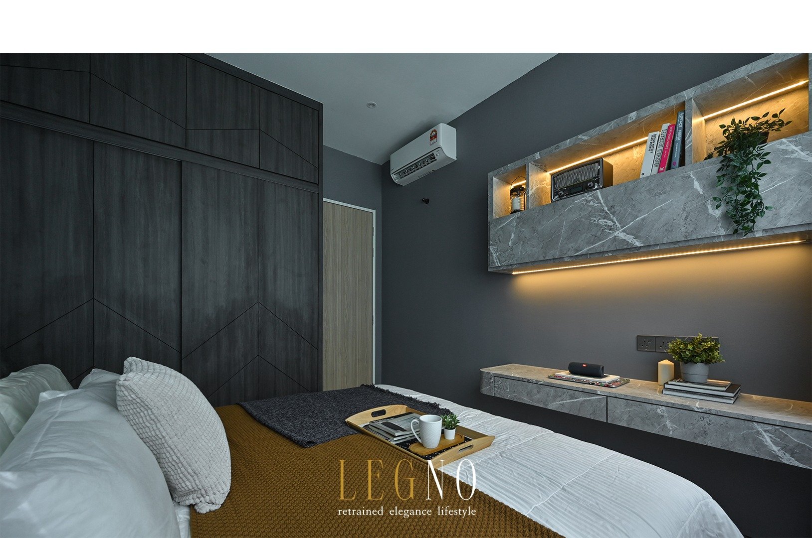 Modern Dark Condo Design: QuayWest Luxury | Legno ID